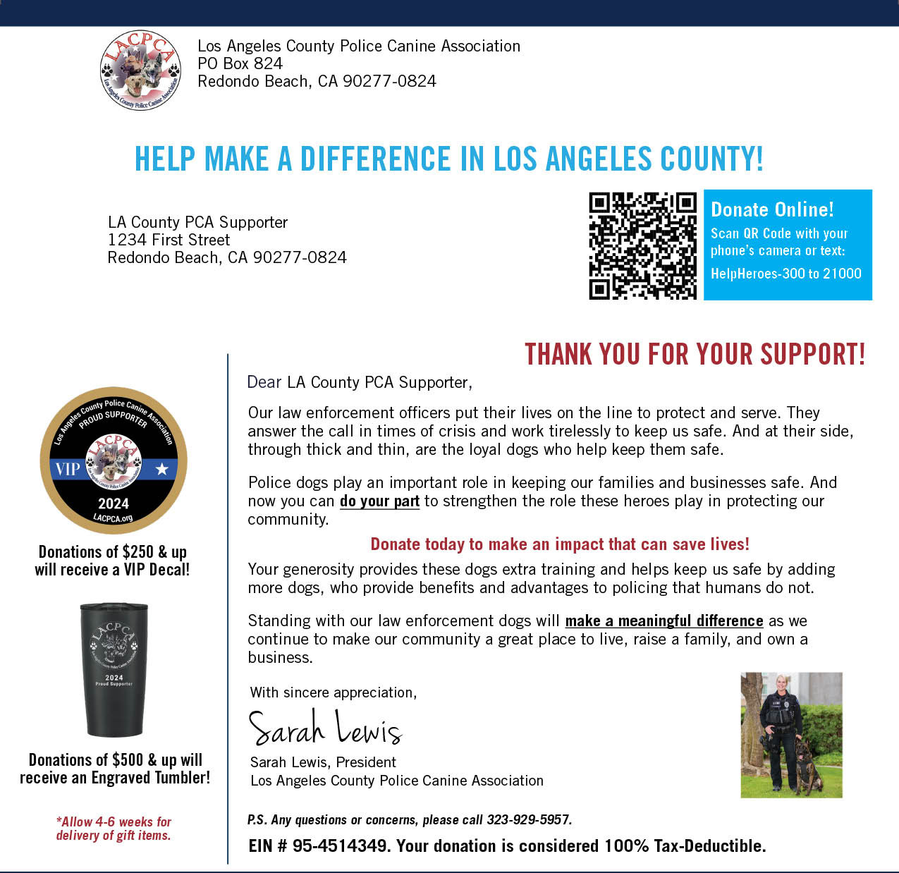 Los Angeles County Police Canine Association - Donate Now!